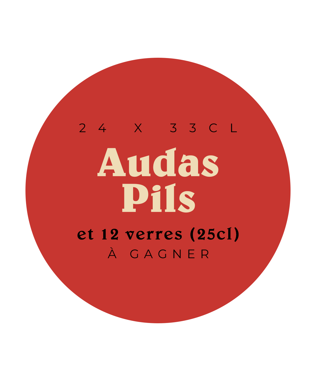 24 x 33cl Audas Pils & 12 verres - Val-Dieu